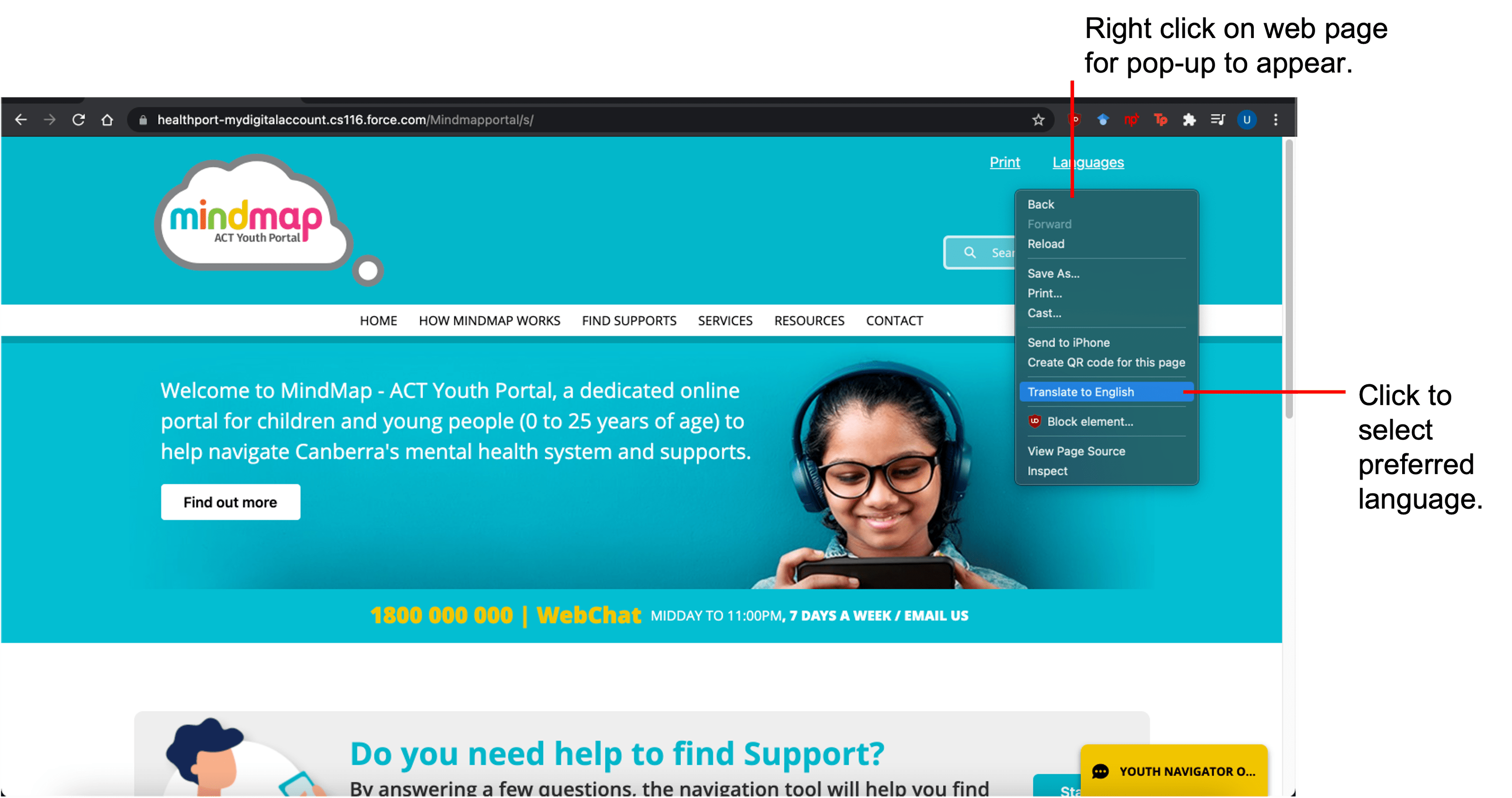 Languages | MindMap - Translate webpages to other languages